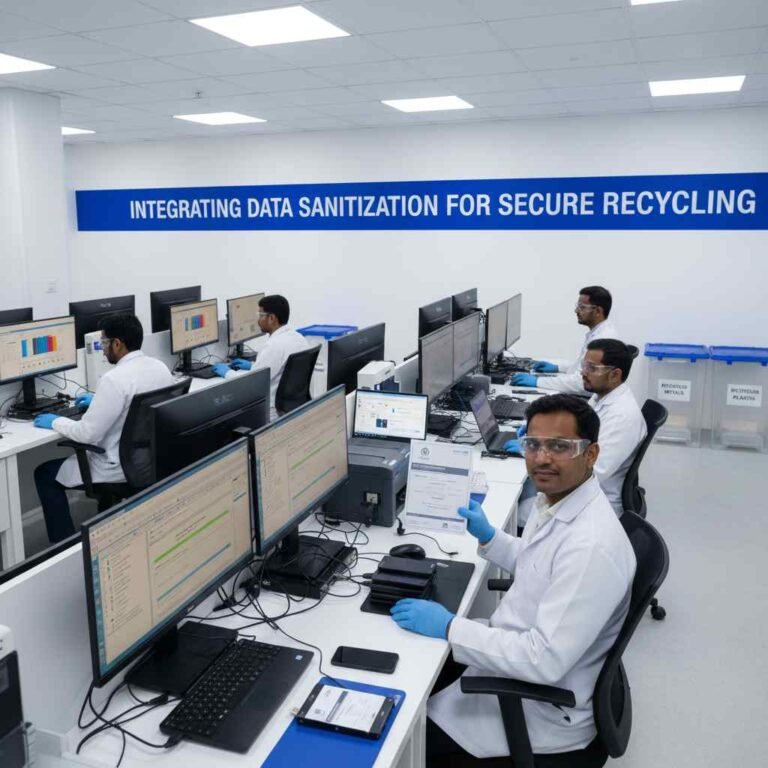 E-Waste Recycling Process Flowchart: Secure Data Wiping